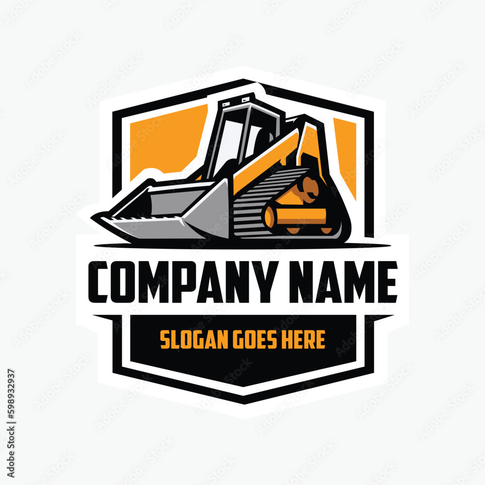 Skid Steer Loader Company Emblem Logo Vector Design. Multi Terrain ...