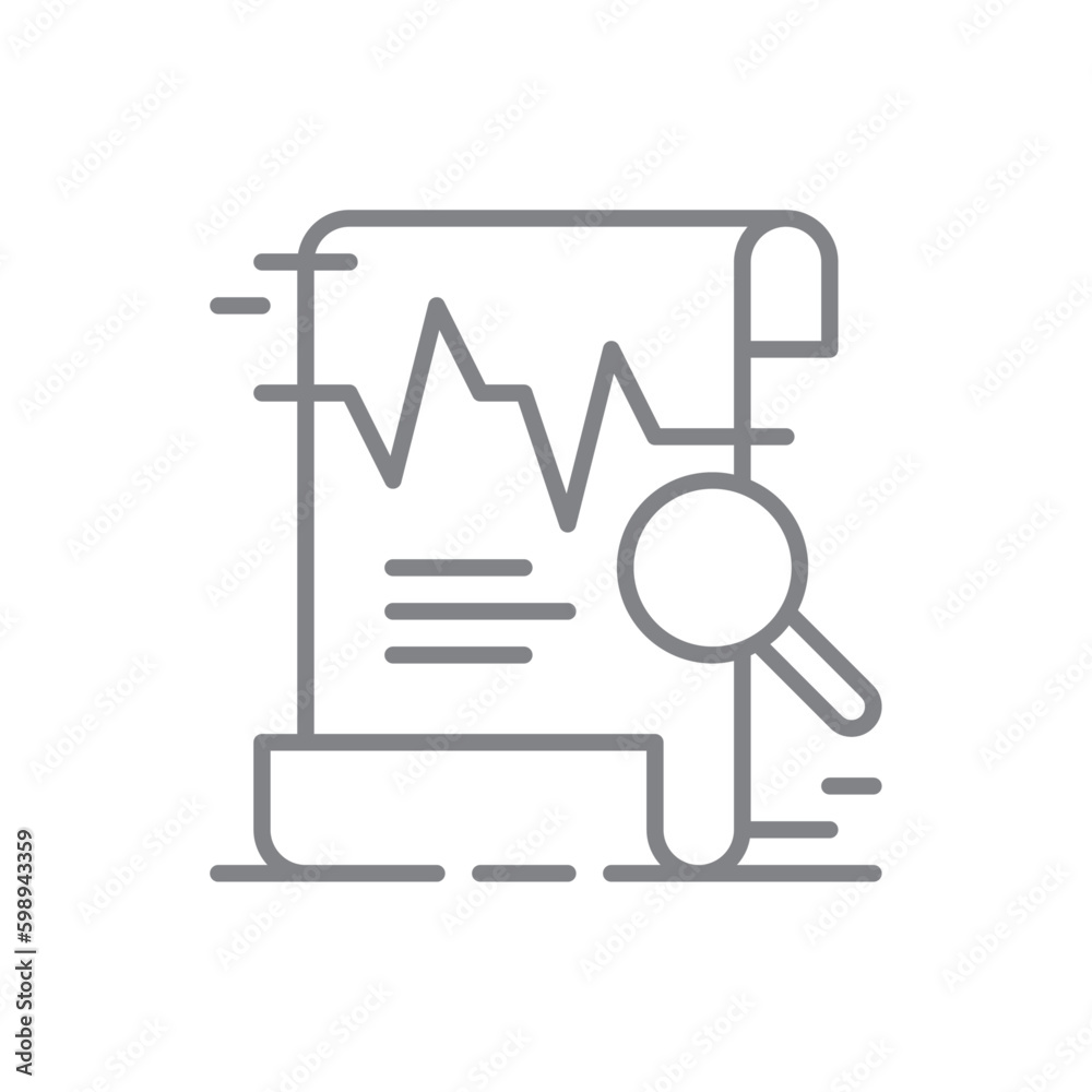 Assessment Crisis management icon with black outline style. data ...