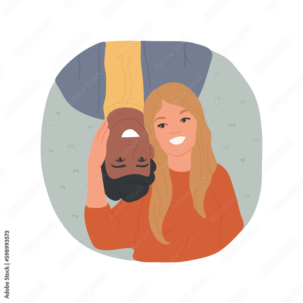 Dreaming isolated cartoon vector illustration. Teens dreaming together ...