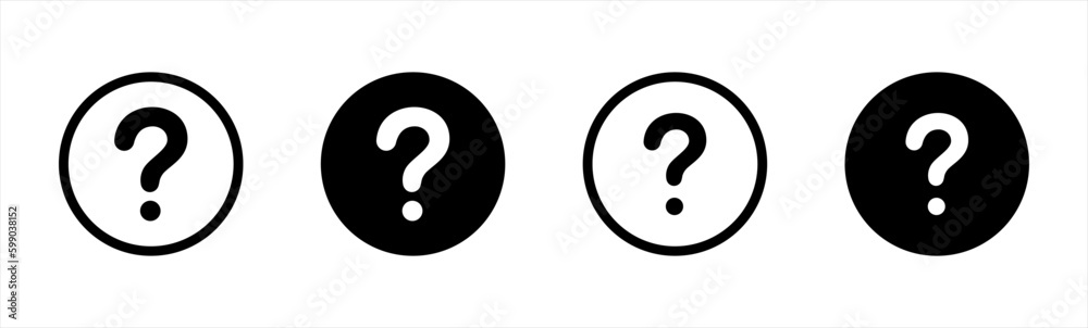 Question mark icon. Question mark simple black style symbol sign for ...