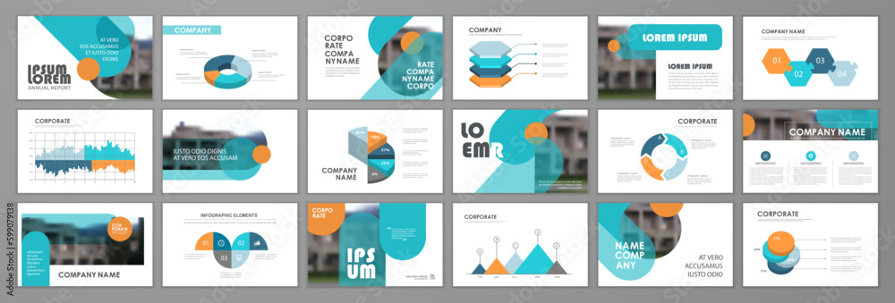 Business presentation slides templates Stock Vector | Adobe Stock
