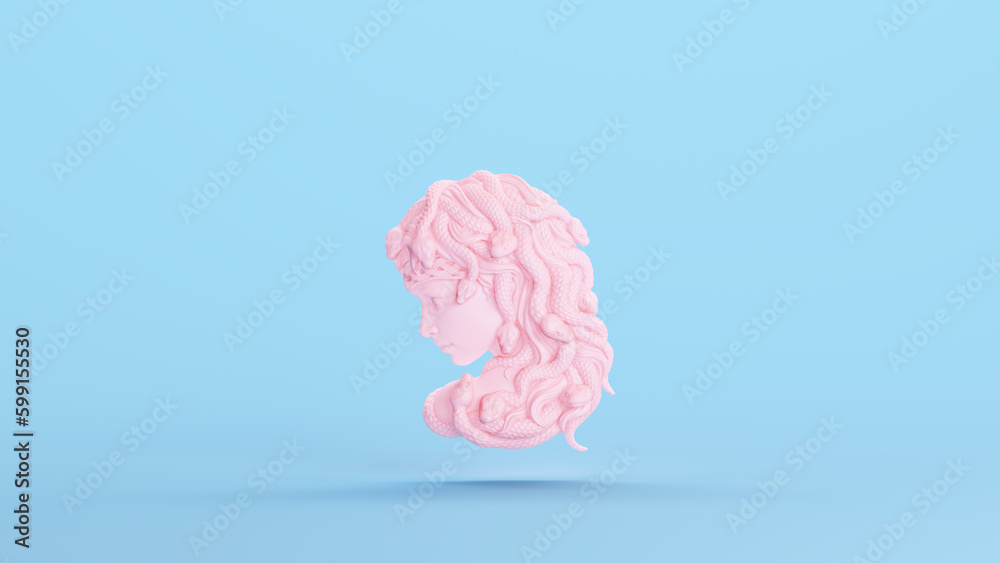 Pink Medusa Snakes Greek Gorgon Lady Goddess Mythology Monster ...