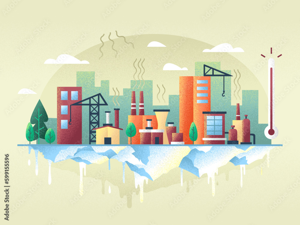 Стоковий вектор Ecology Environment Nature Green Earth Illustration Set ...