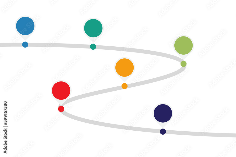 Infographic template for business. Modern Timeline diagram with journey ...