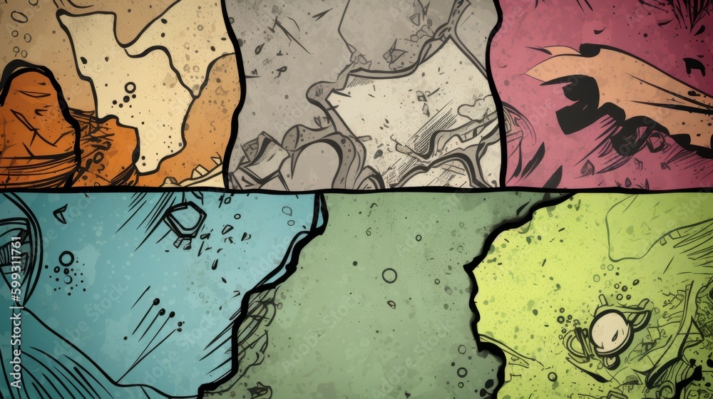 Cartoon comic grunge background texture cartoon comic style. AI ...