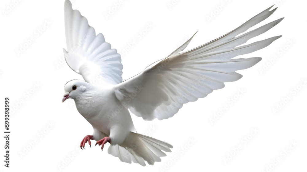 Dove isolated transparent background png Generative AI Stock ...