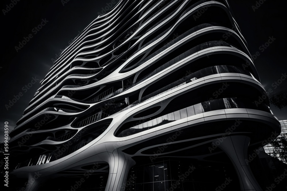 Standing tall and sleek, this ultramodern building exemplifies the ...