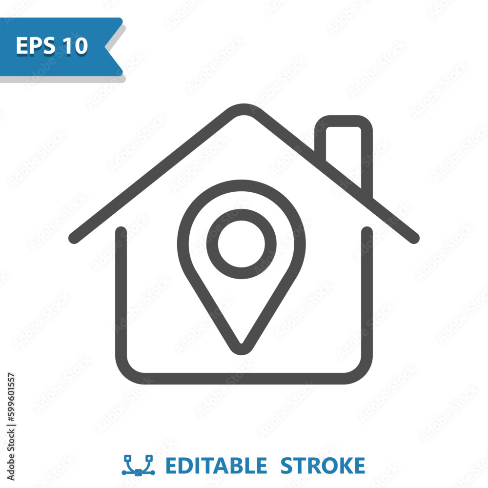 House Location Icon. Home, Building, Destination, Map, Map Marker, Map ...