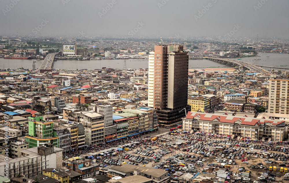 Skyline od Lagos Island, Lagos Nigeria Stock Photo | Adobe Stock