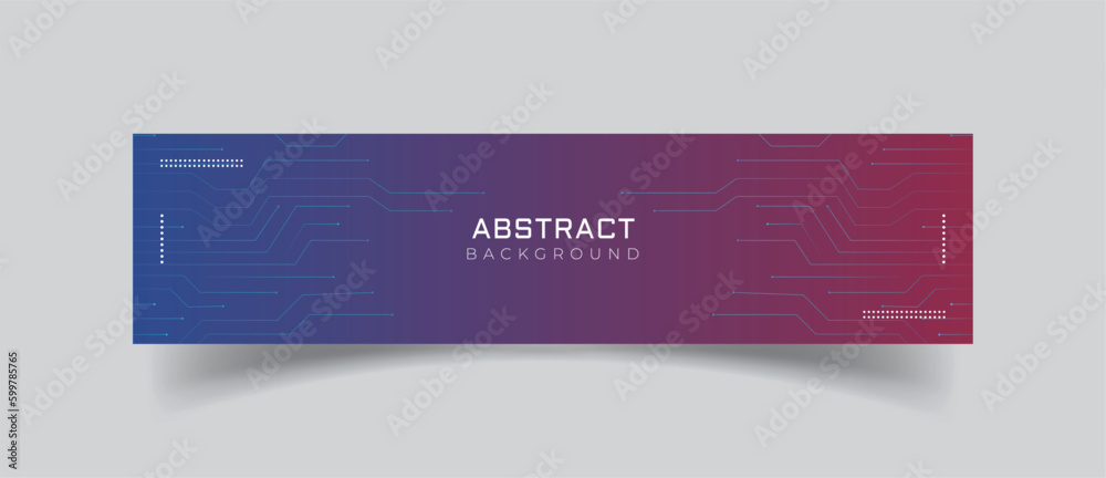 Linkedin banner with technology background Stock Vector | Adobe Stock