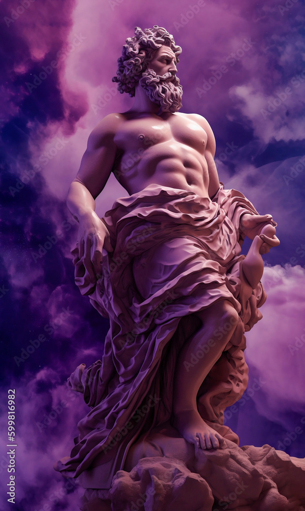 The concept of the symbolism of the planets in Astrology. A man in the ...