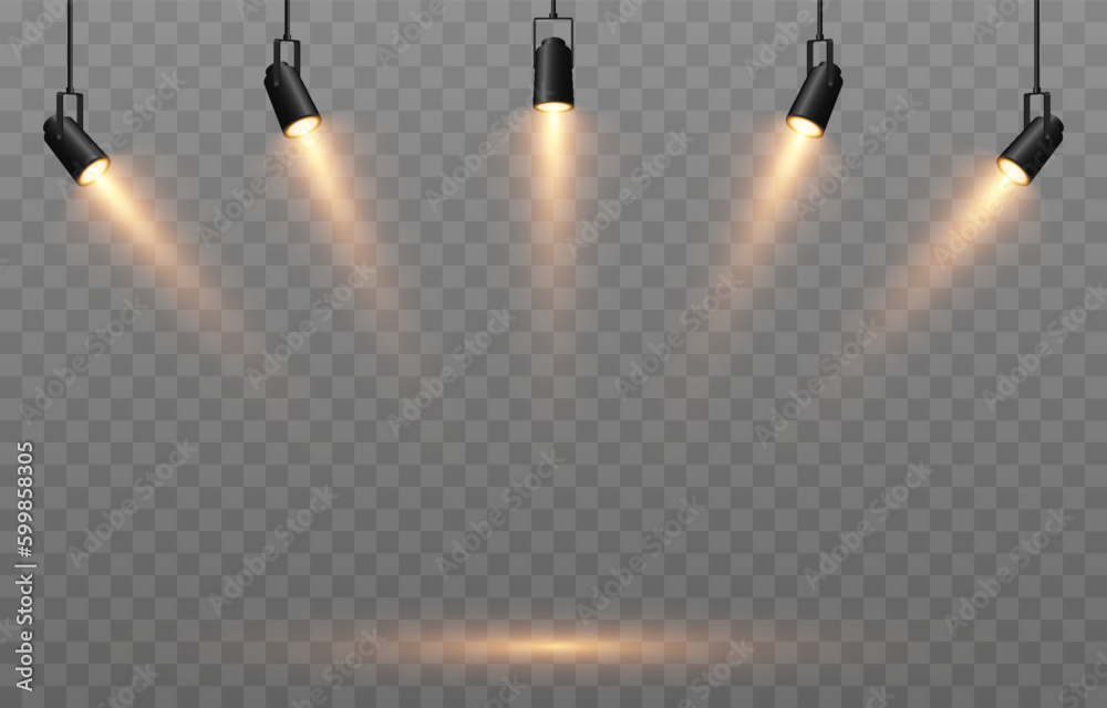 Praca wektorowa bez tantiem: Vector light sources. Light from a ...
