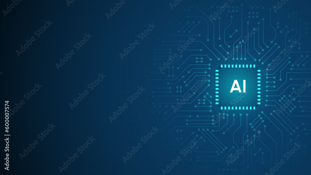 Artificial intelligence network concept background template Vector ...