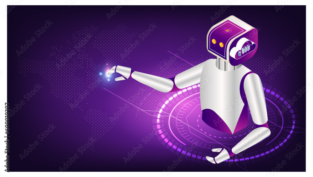 Artificial Intelligence (AI) Molecular structure background concept with ChatGPT, Chatbot ...