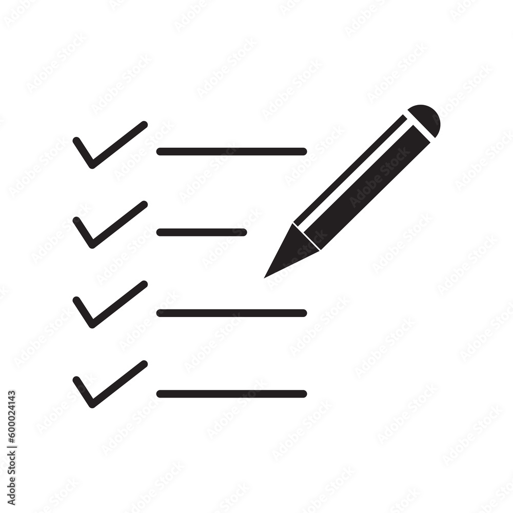 check list icon survey symbol illustration simple design illustration ...