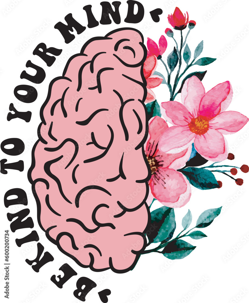 Be kind to your mind SVG Cut Files - Mental Health SVG, Inspirational SVG, Positive SVG ...