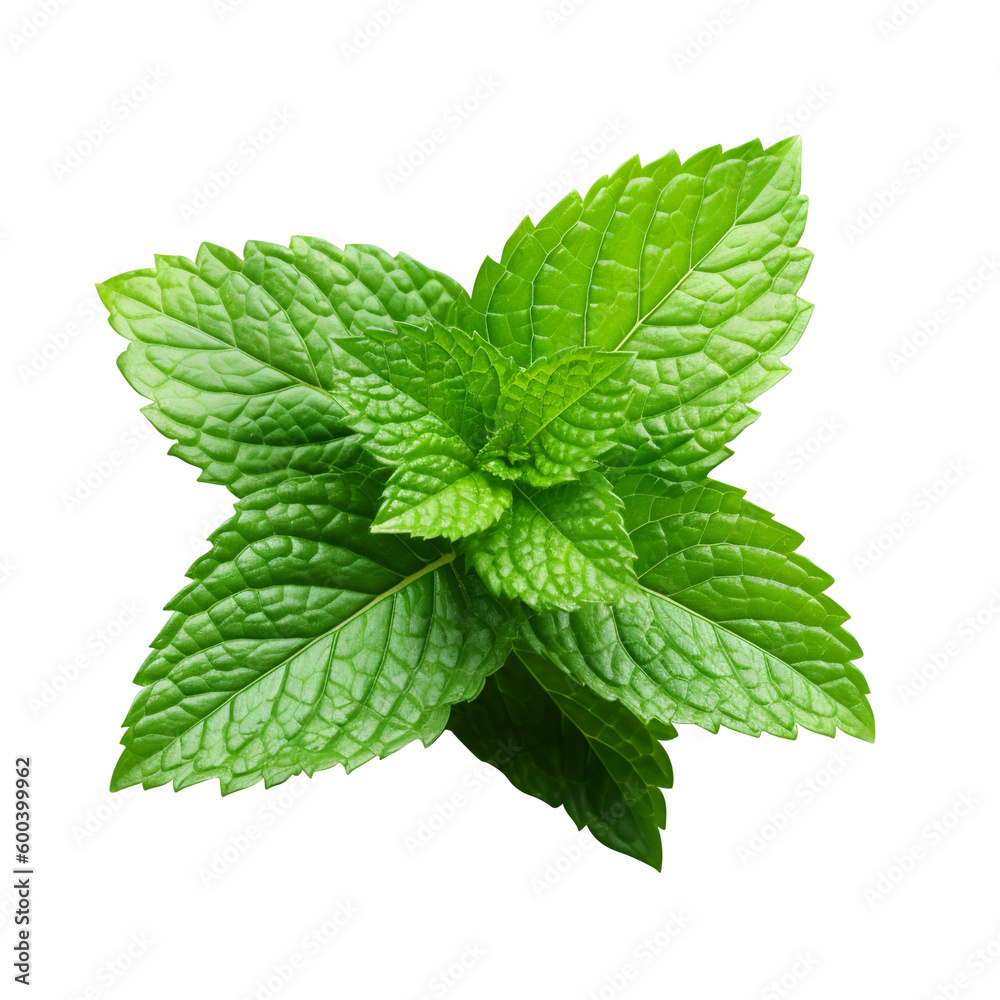 Fresh Mint leaf, Mint leaves isolated created with Generative AI Stock ...