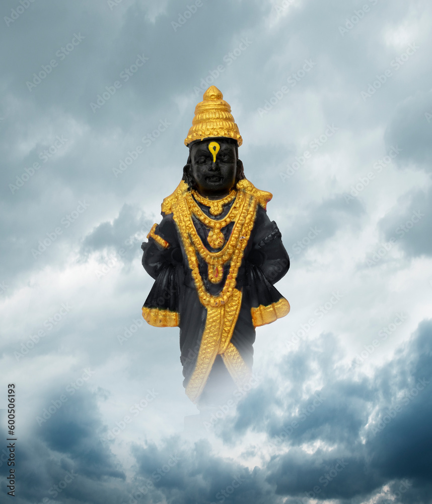 Lord Vitthal with cloud in the background, Ashadi Ekadashi festival of ...