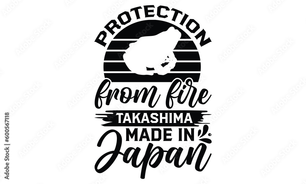 Vector de Stock Protection from fire takashima made in japan - frog SVG ...