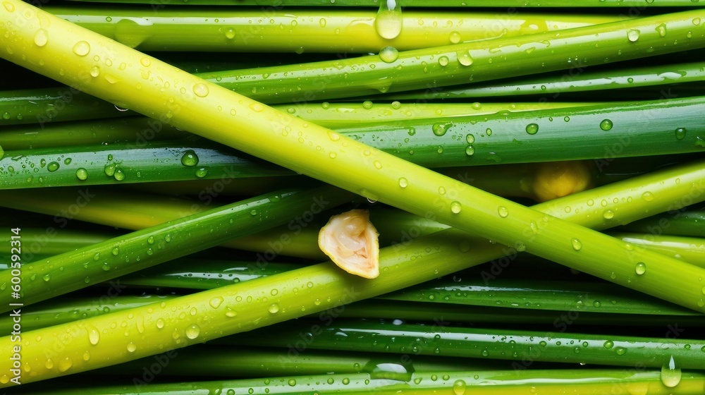 Fresh green lemongrass or citronella grass background. Cooking, organic ...