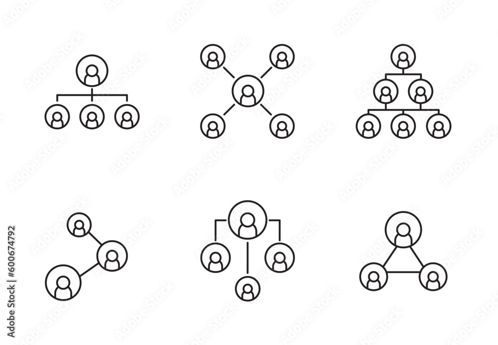 organization chart icon manager, teamwork, company, social, diagram for ...