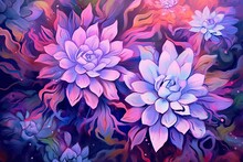 Purple Succulent Digital Art Free Stock Photo - Public Domain Pictures