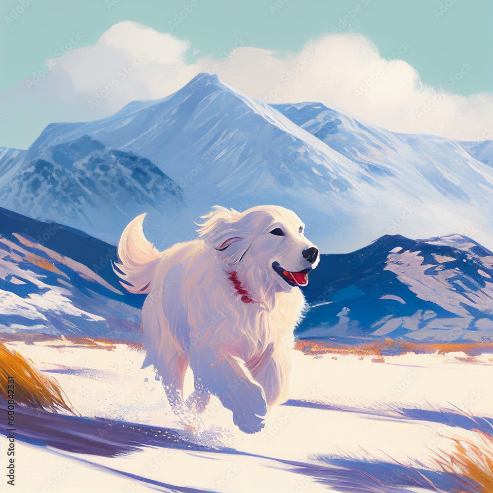The beautiful illustration captures the concept of winter with a ...