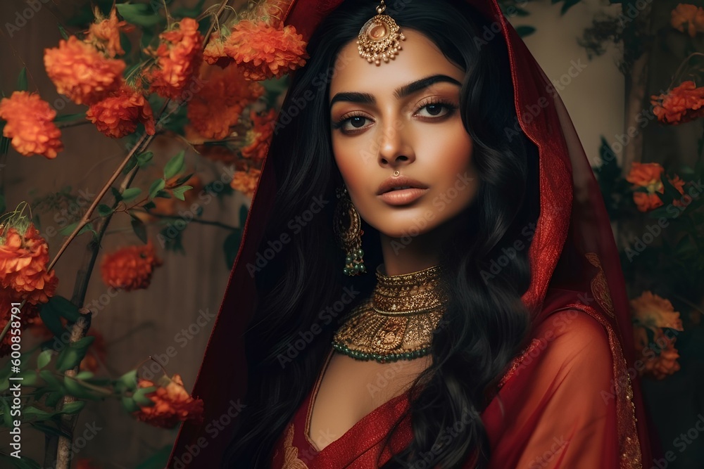 The captivating indian female model effortlessly blends tradition and ...