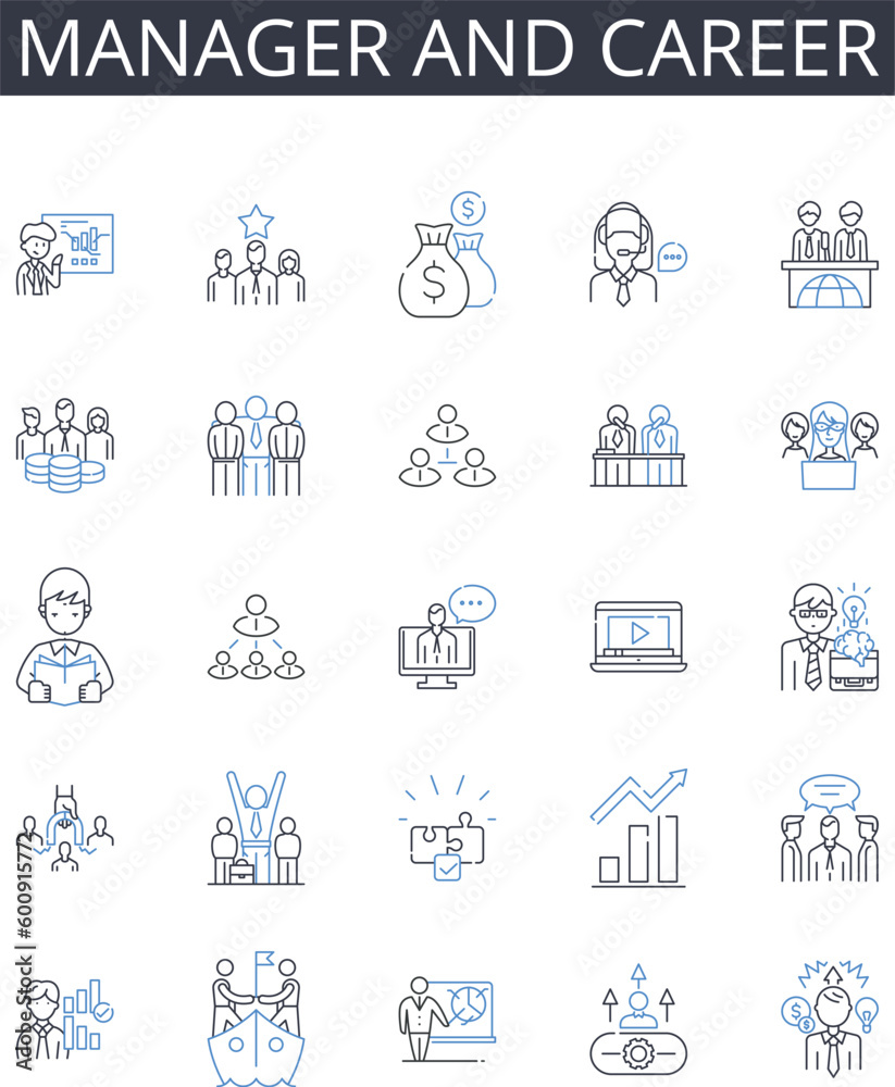 Manager and career line icons collection. Equality, Feminism ...