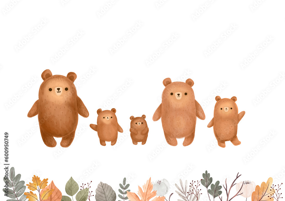 Dibujo De Familia De Osos