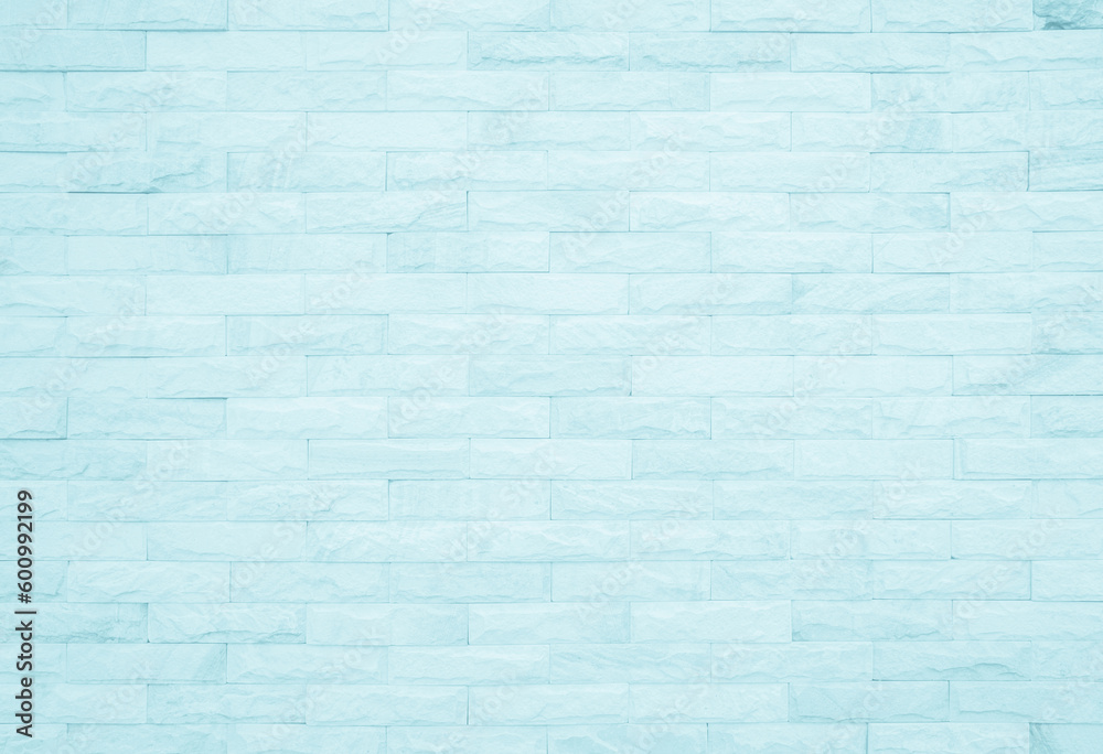 ภาพถ่าย Stock Detail of modern blue brick wall background photo. Blue ...