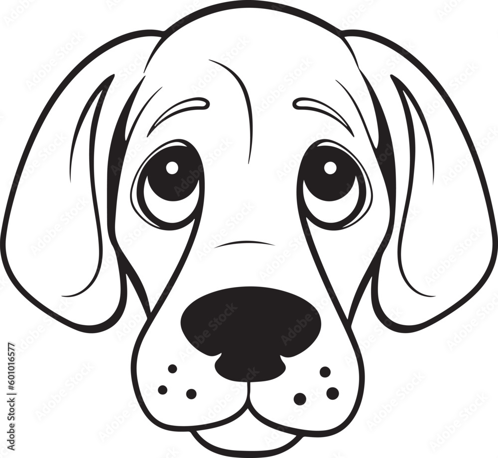 Anime dog in cartoon style, anime dog, coloring page, vector ...