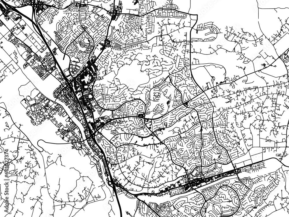 Vector road map of the city of Temecula California in the United States ...