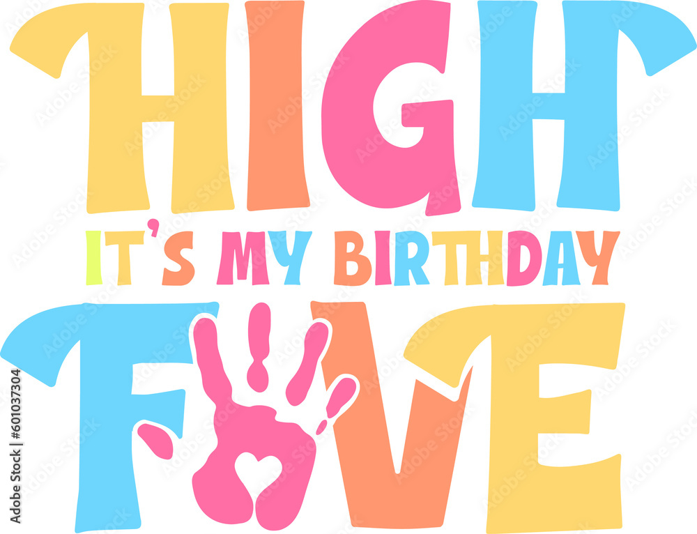 Ilustración de Stock high five its my birthday digital vector files ...