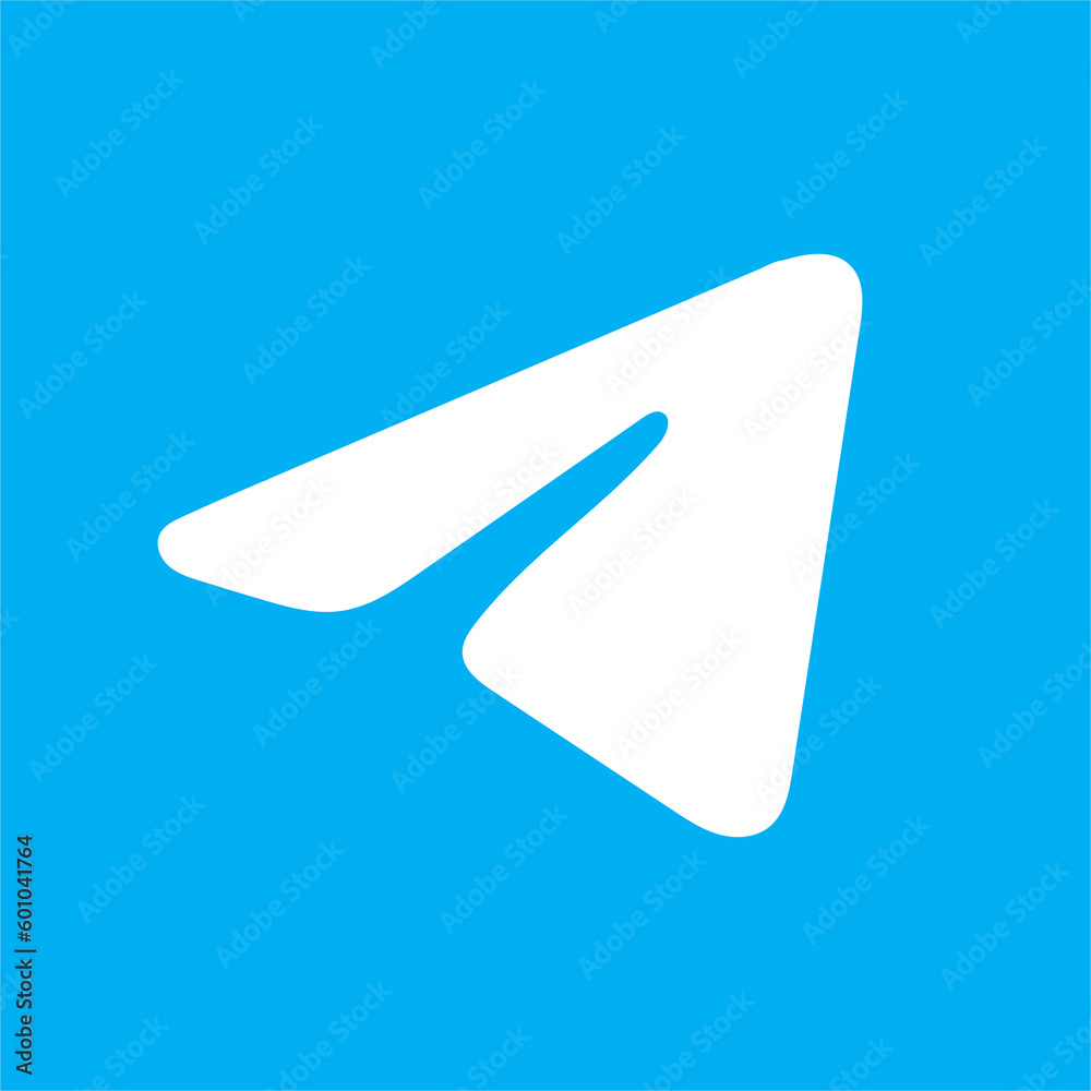 Telegram logo icon, social media icon Stock Illustration | Adobe Stock
