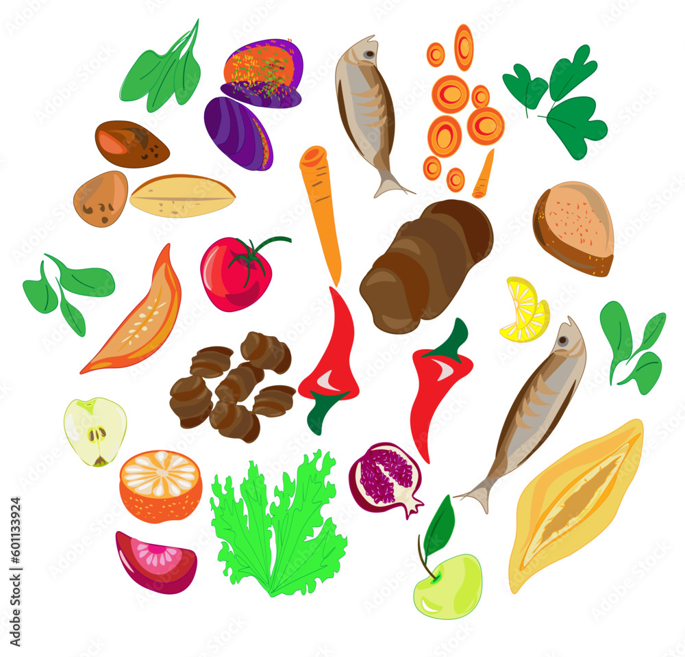 Waste segregation. Sorting garbage by material and type in colored ...