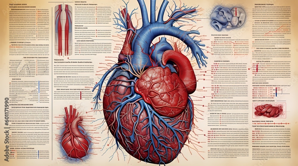 A detailed and informative image of a human heart that highlights the ...