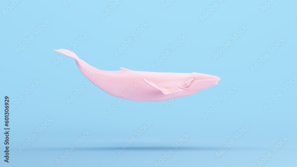 Ilustración de Stock Pink Whale Large Humpback Whale Gen Z Blue Kitsch ...