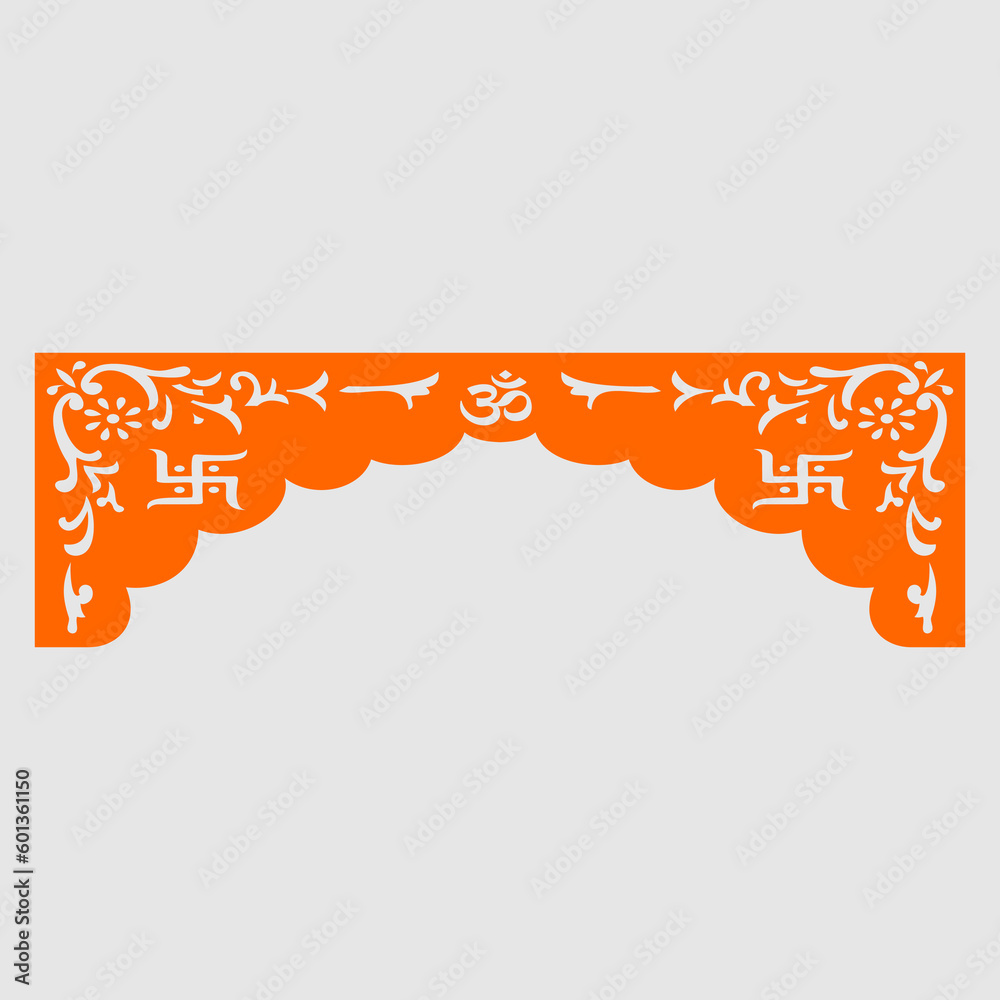 vector om jaali with a square for mandir decoration for cnc cutting ...