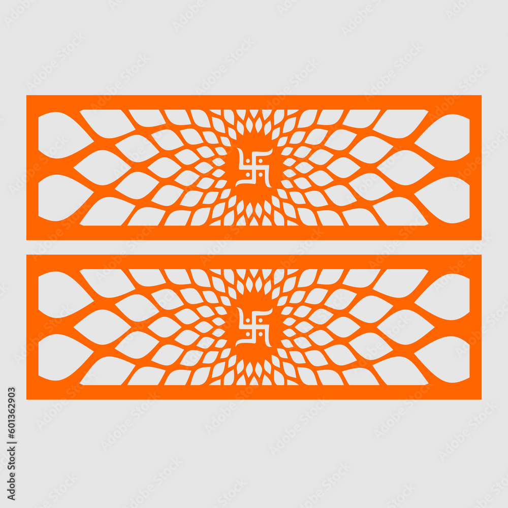 vector om jaali with a square for mandir decoration for cnc cutting ...