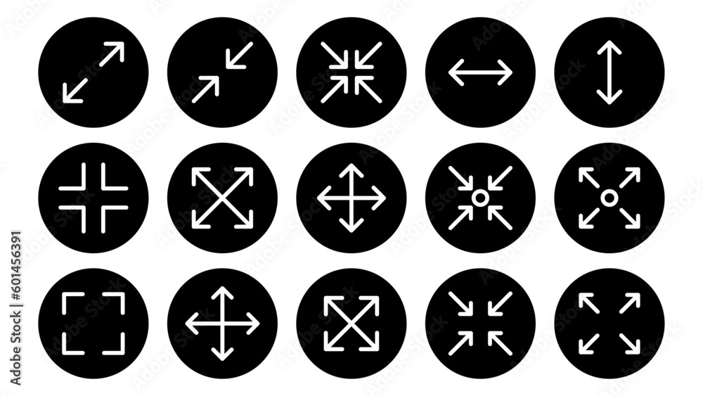 Vector de Stock Fullscreen Mode Icons Set. Full Display Icons ...