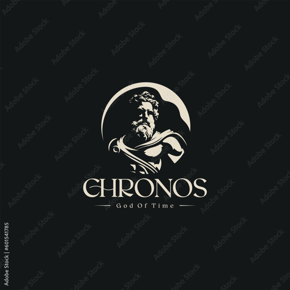 Chronos is the god of time in ancient Greek mythology Stock Vector ...