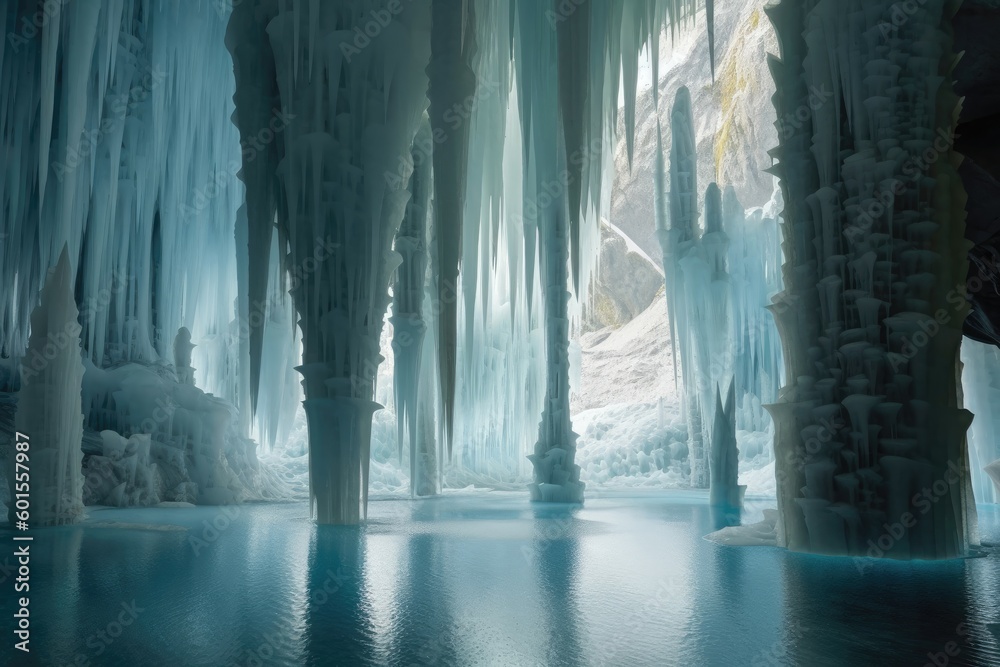 Stalactites and stalagmites formed strange and otherworldly shapes ...