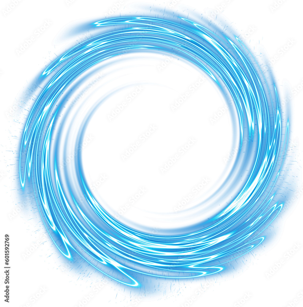 blue portal effect with lightning circle effect Stock Illustration ...