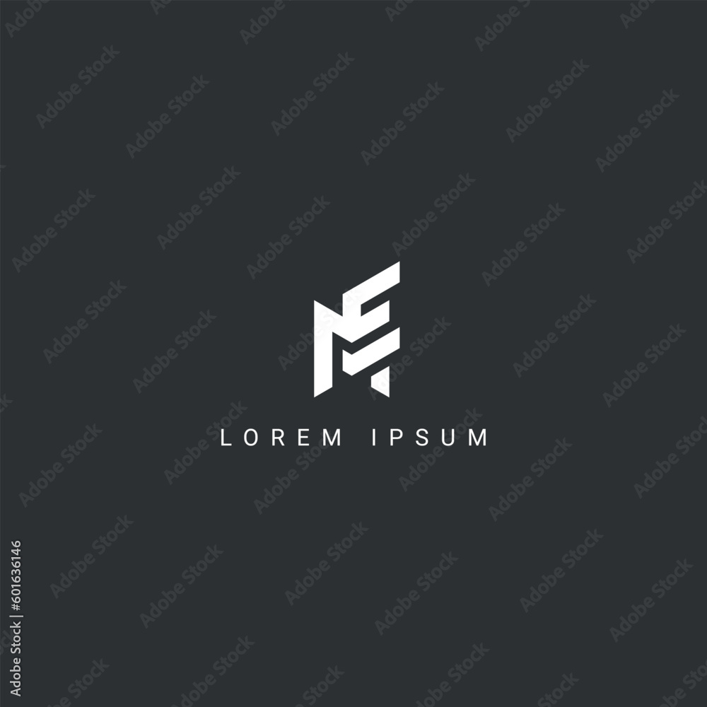 Alphabet letter EM ME icon logo vector symbol. Stock Vector | Adobe Stock