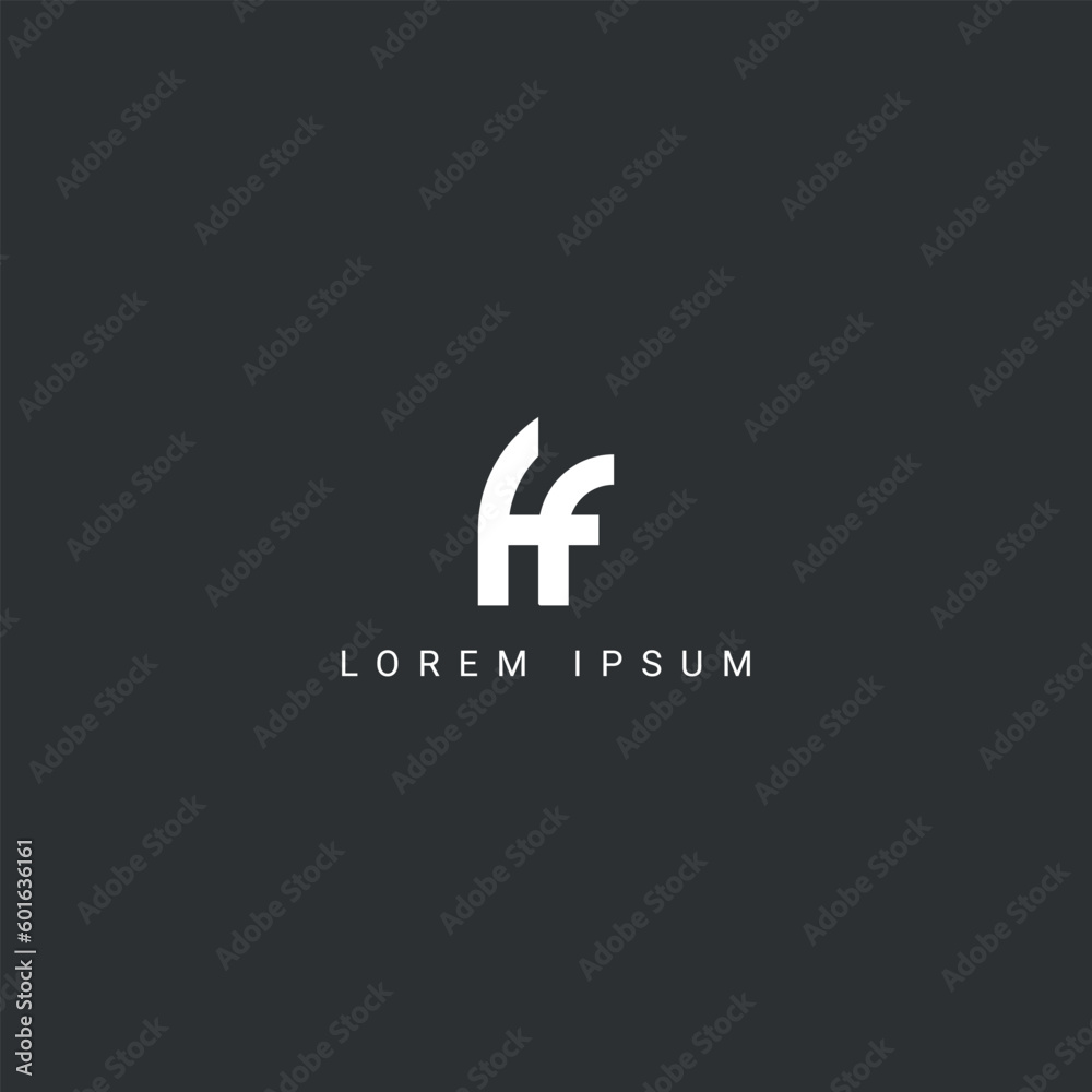 Alphabet letter HF FH icon logo vector symbol. Stock Vector | Adobe Stock
