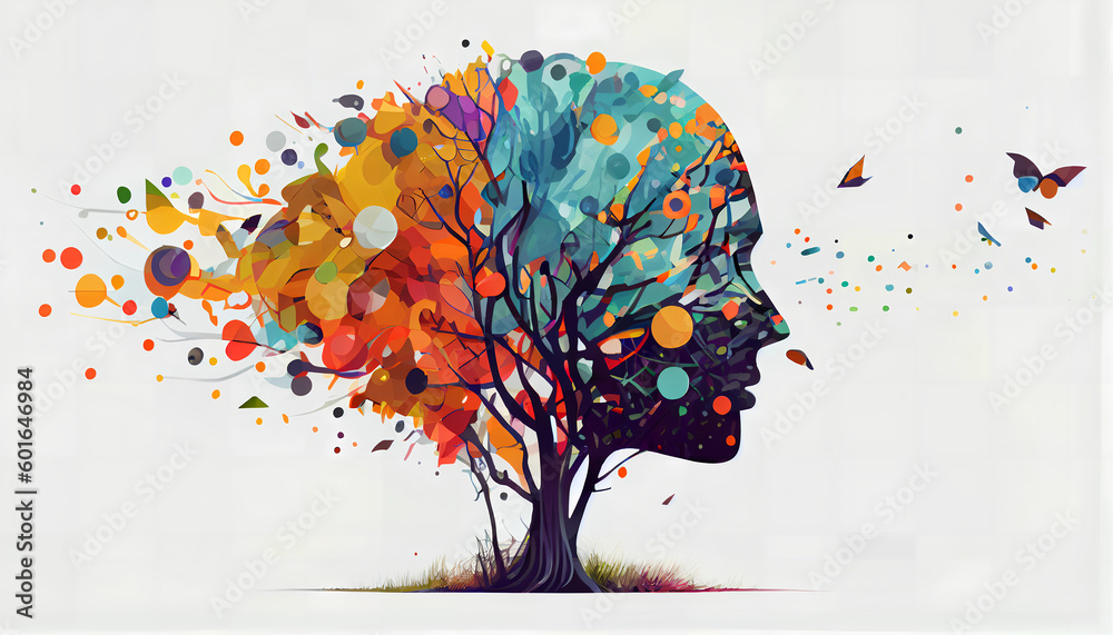 human brain mind map tree Stock Illustration | Adobe Stock