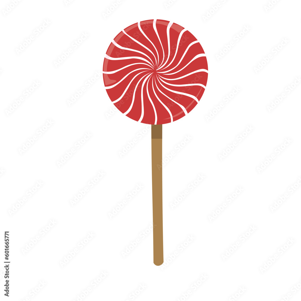 Lollipop candy vector illustration with various spiral and ray patterns ...