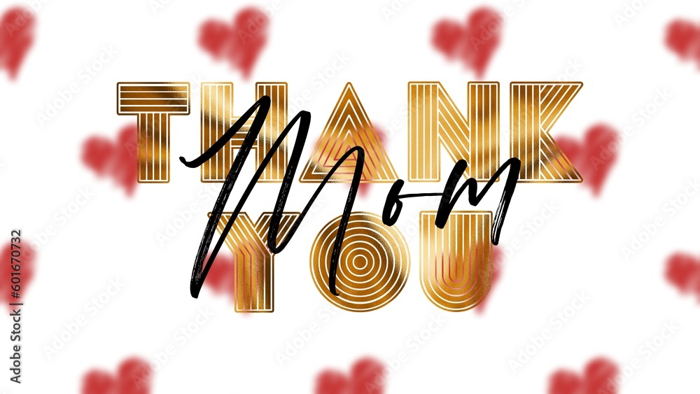 Thank You Mum Card. Hand Written Lettering for Title, Heading, Photo ...