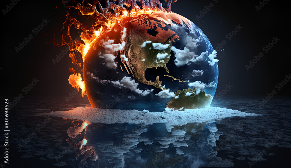 Global Warming. Climate Change. Planet earth. Ecology concept, global ...